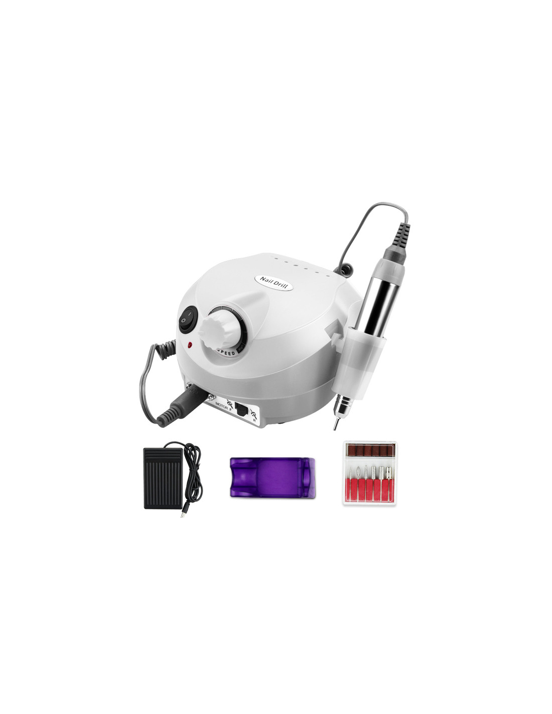 BROCA UNHAS DE GEL COM PEDAL 35.000 RPM + OFERTAS | BROCAS PARA UNHAS